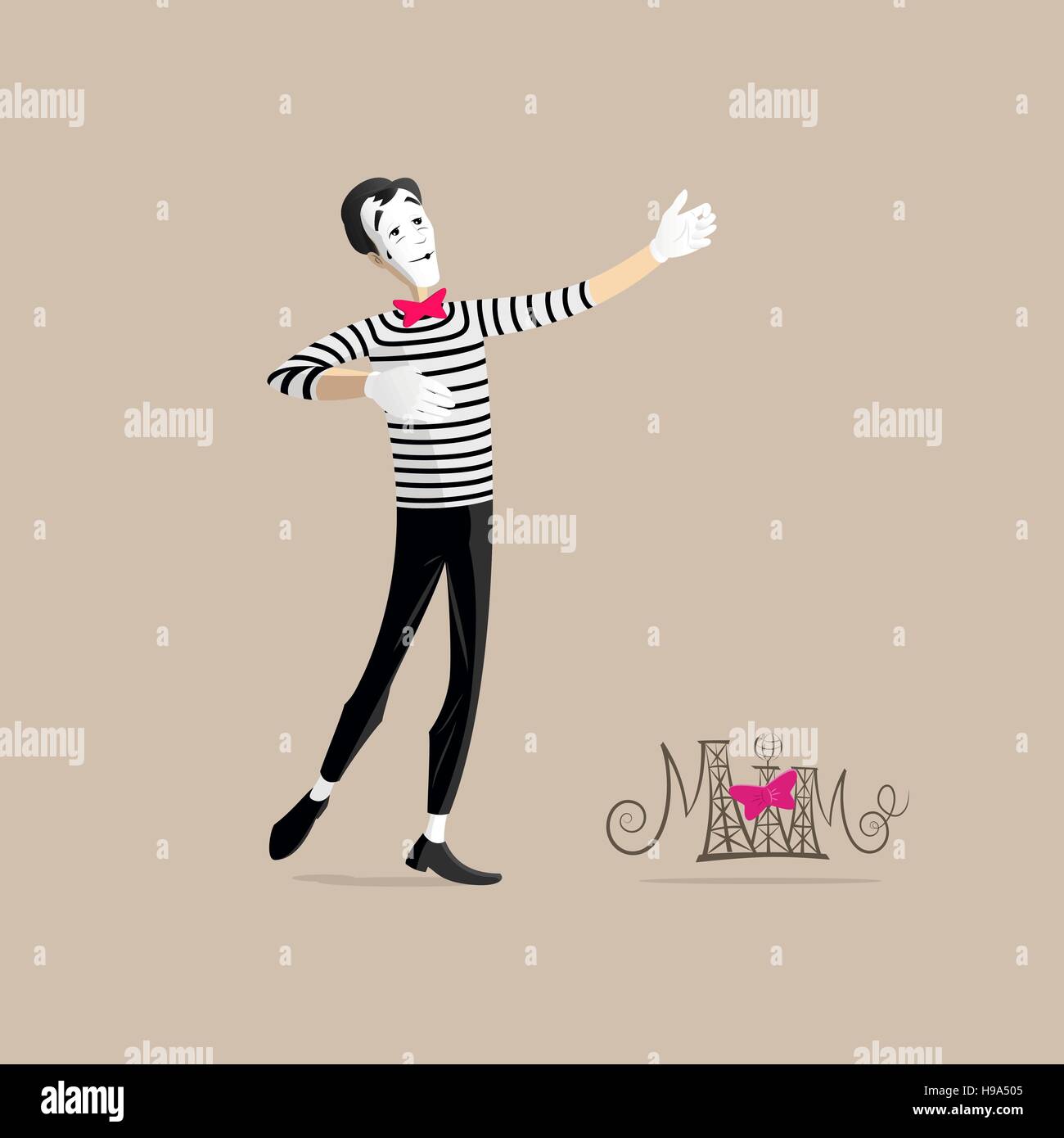 Beret Actor Pantomime Cartoon High Resolution Stock Photography and ...