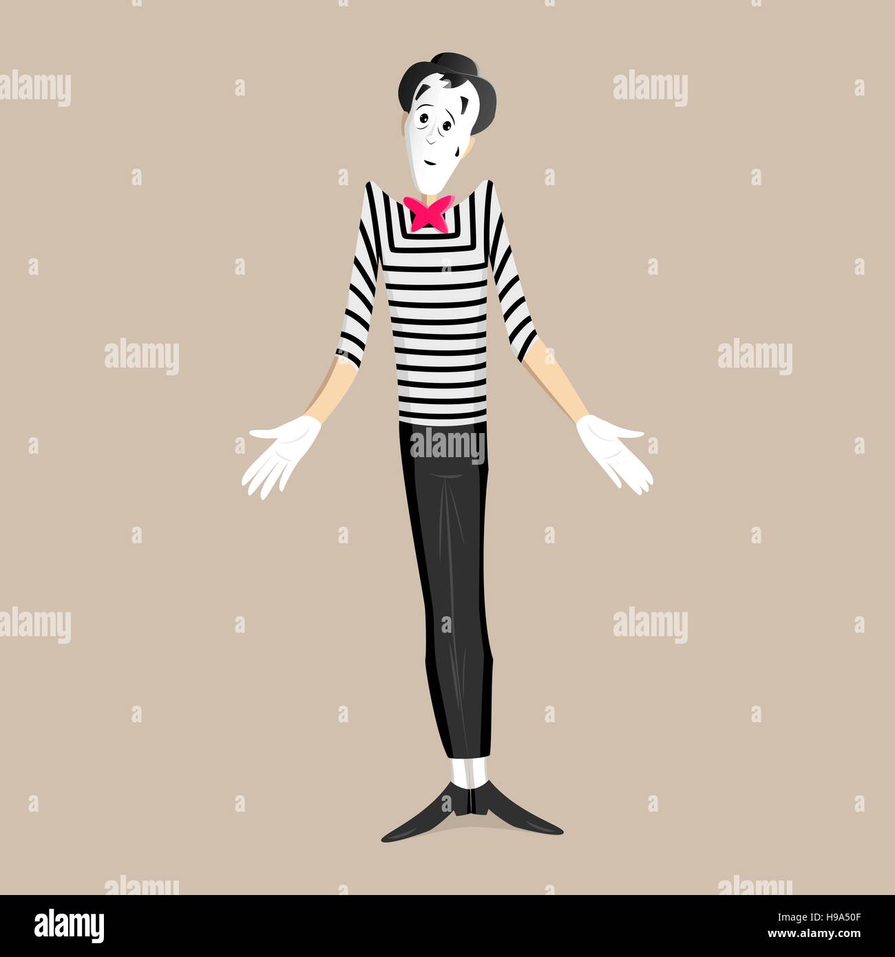 Beret actor pantomime cartoon hi-res stock photography and images - Alamy