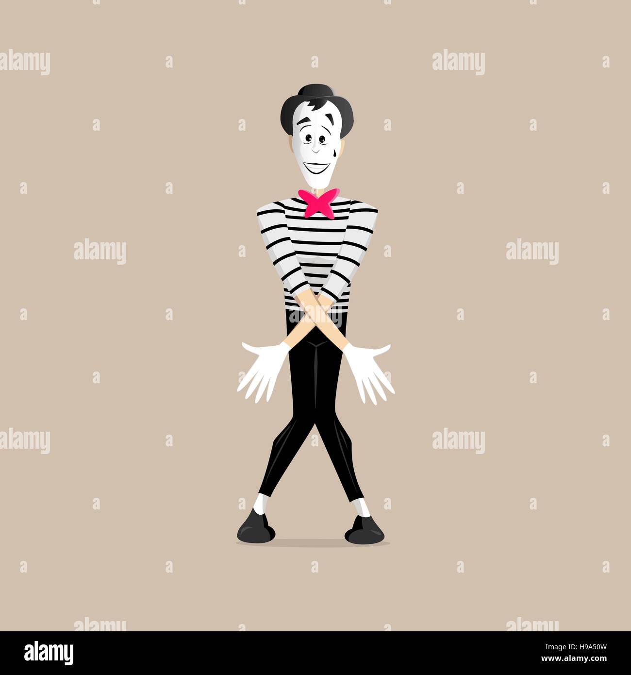 A Mime performing a pantomime called dancing Stock Vector Image & Art ...