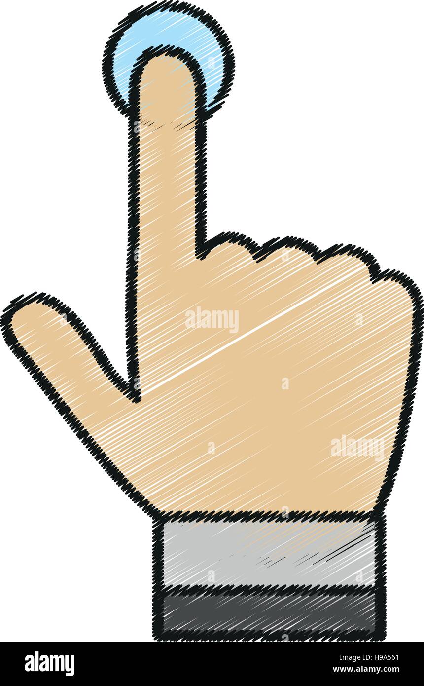 Isolated human hand touch design Stock Vector Image & Art - Alamy