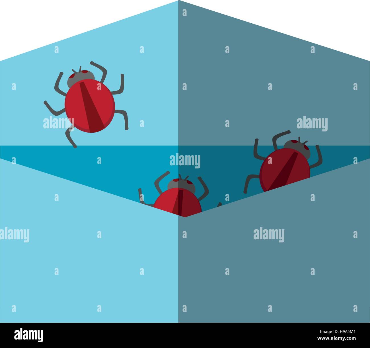 Isolated bug and envelope design Stock Vector Image & Art - Alamy