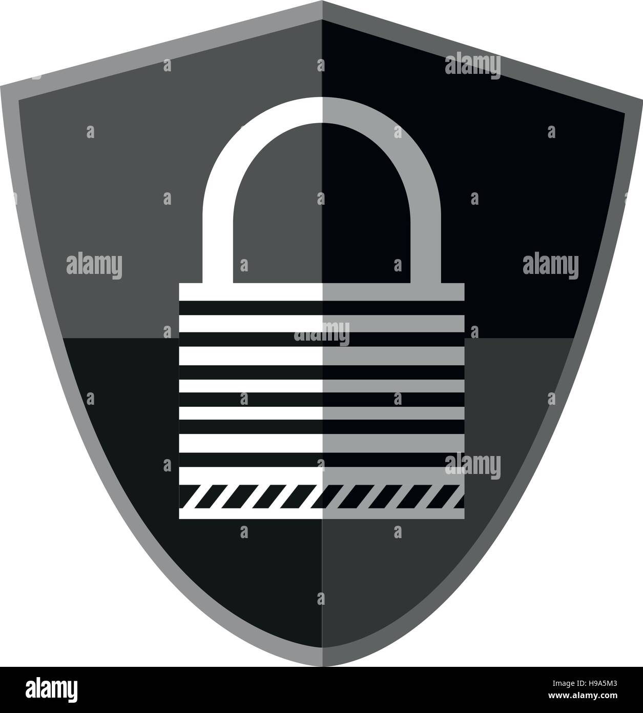 Isolated padlock inside shield design Stock Vector Image & Art - Alamy