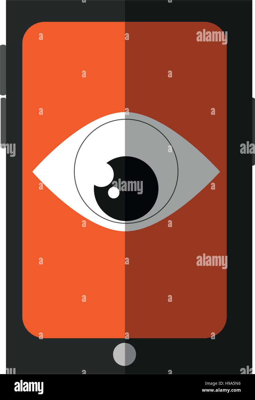 Isolated eye inside smartphone design Stock Vector Image & Art - Alamy