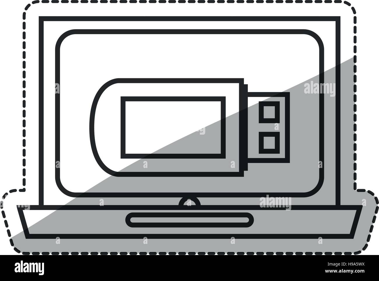 Isolated laptop and usb design Stock Vector Image & Art - Alamy