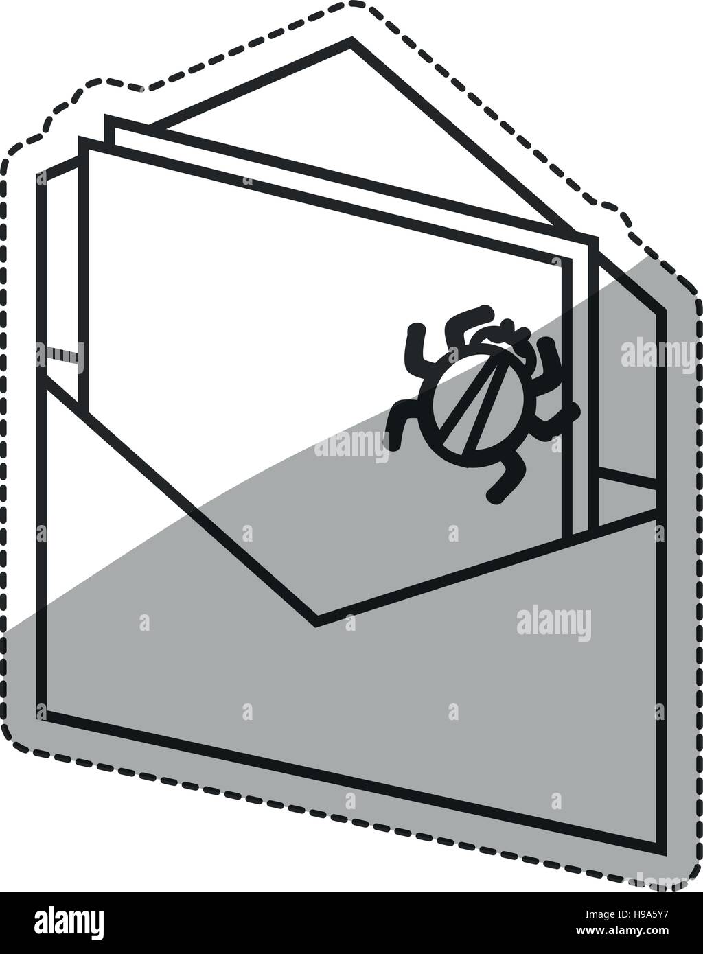 Isolated bug and envelope design Stock Vector Image & Art - Alamy