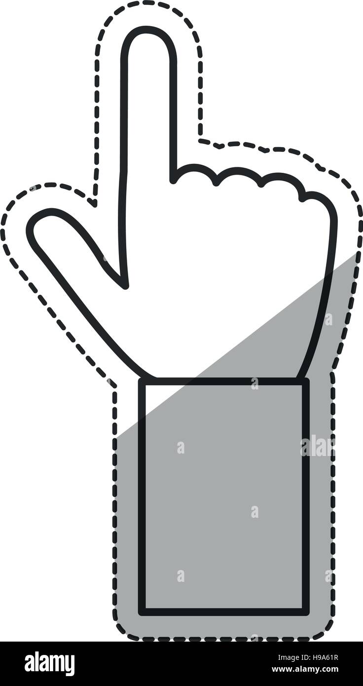 Isolated human hand touch design Stock Vector Image & Art - Alamy