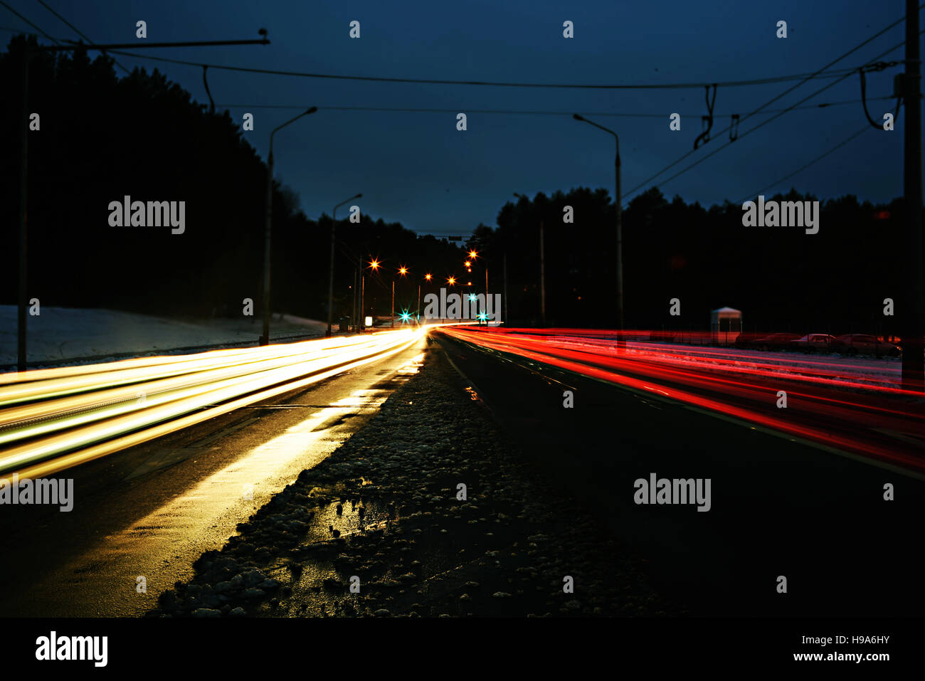 Long exposure traffic Stock Photo - Alamy