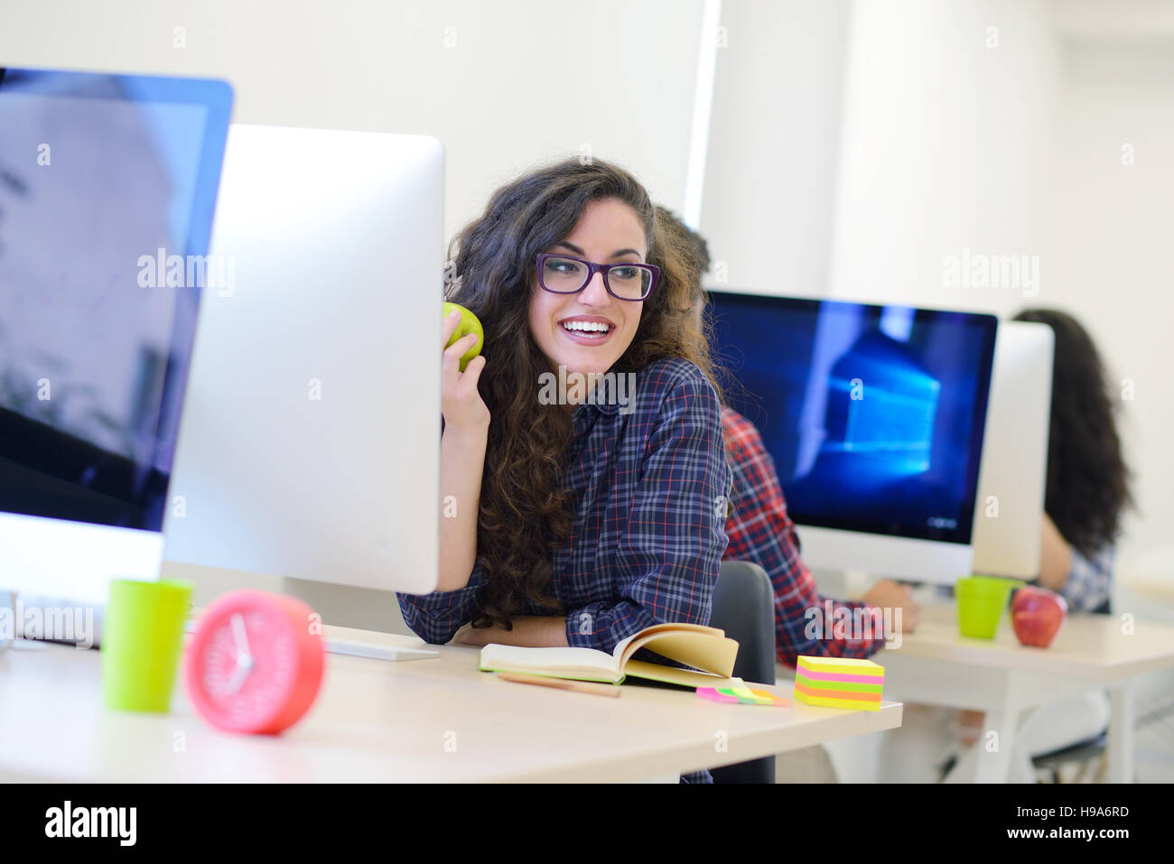 startup business, software developer working on computer at modern office Stock Photo - Alamy