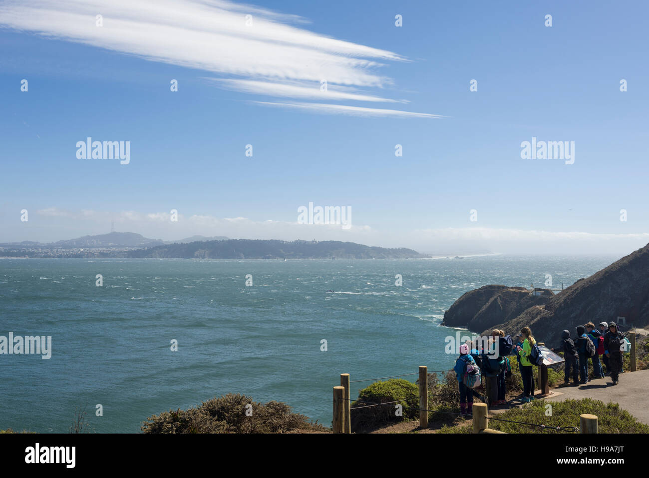 Point Bonita's wild landscape at the San Francisco Bay entrance in the ...