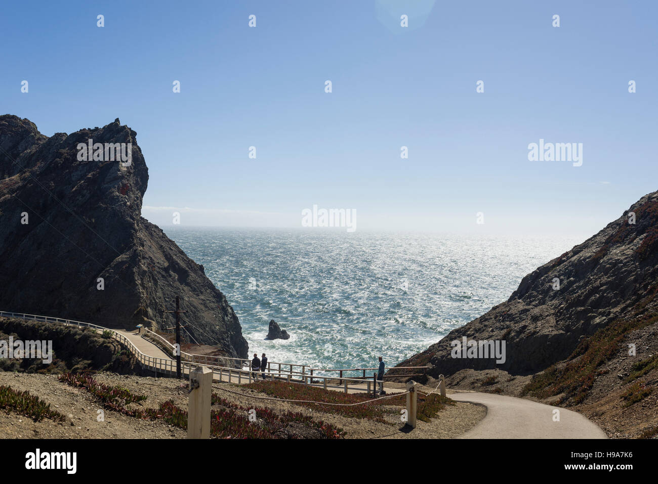 Point Bonita's wild landscape at the San Francisco Bay entrance in the ...
