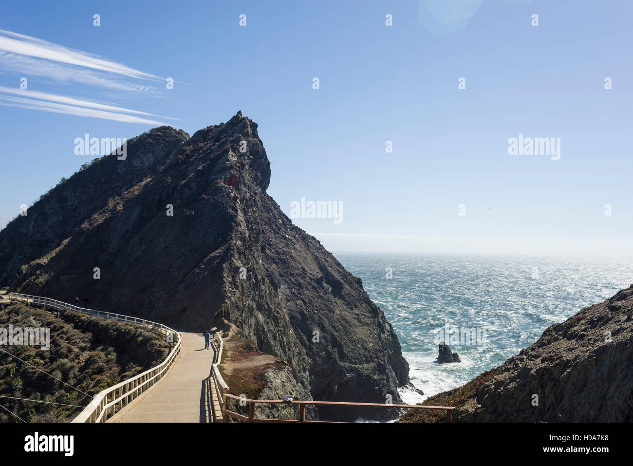 Point Bonita's wild landscape at the San Francisco Bay entrance in the ...