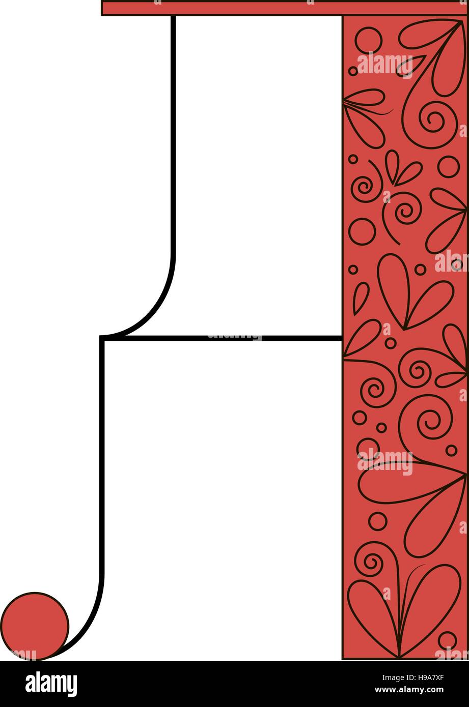 Decorative letter shape A Stock Vector Image & Art - Alamy