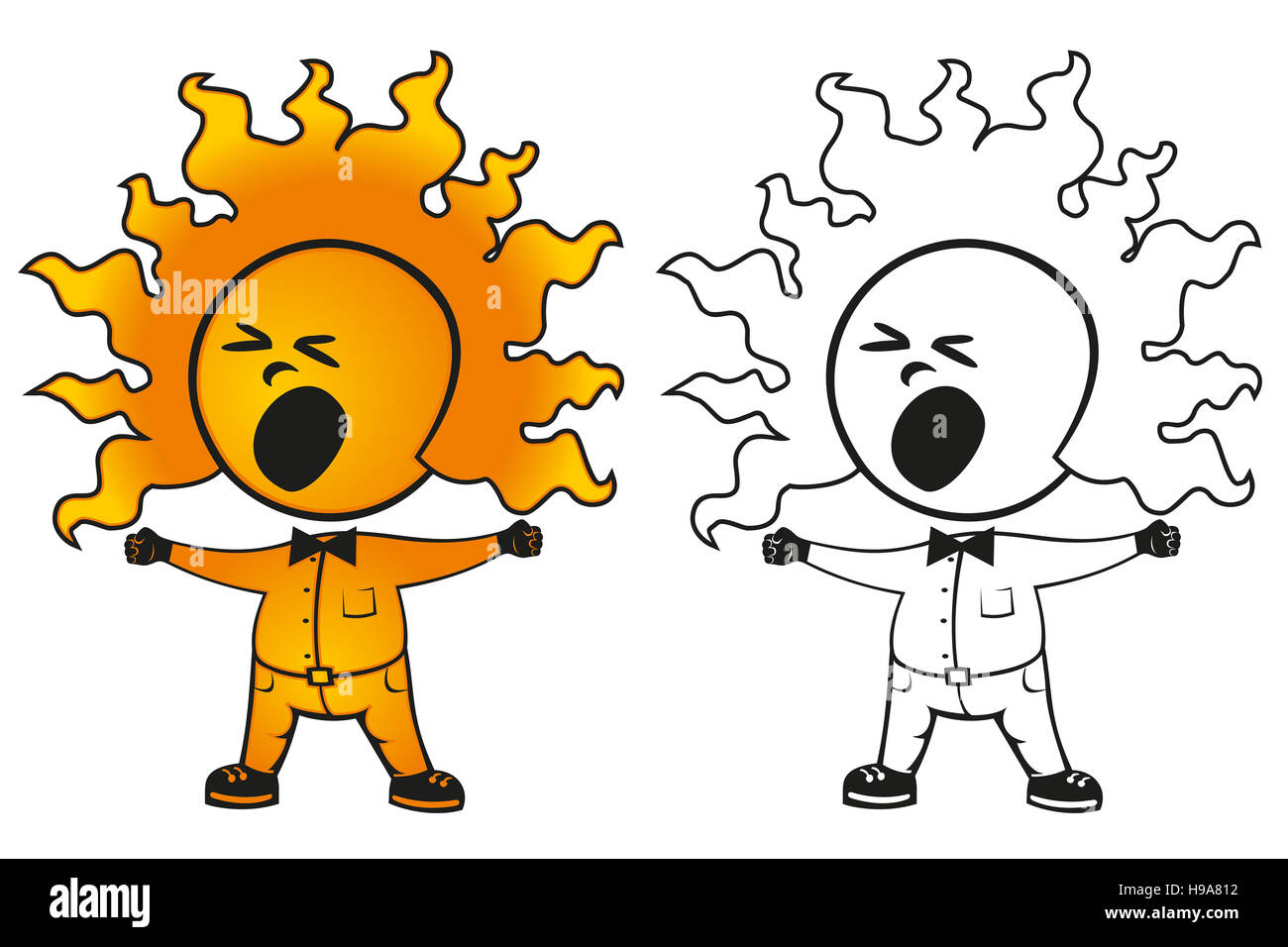 Drawing head man in Cut Out Stock Images & Pictures - Alamy