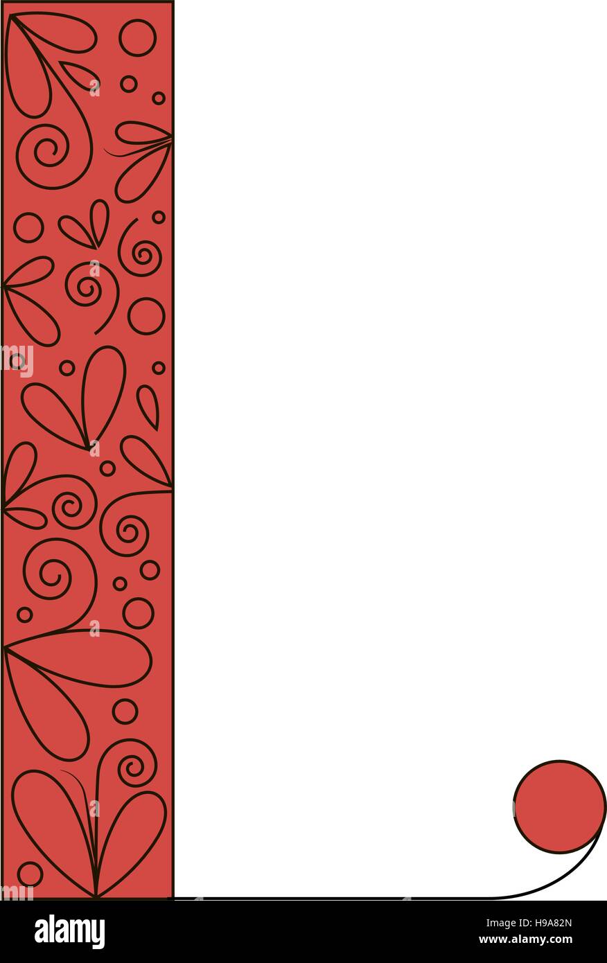 Decorative letter shape. Font type L Stock Vector Image & Art - Alamy