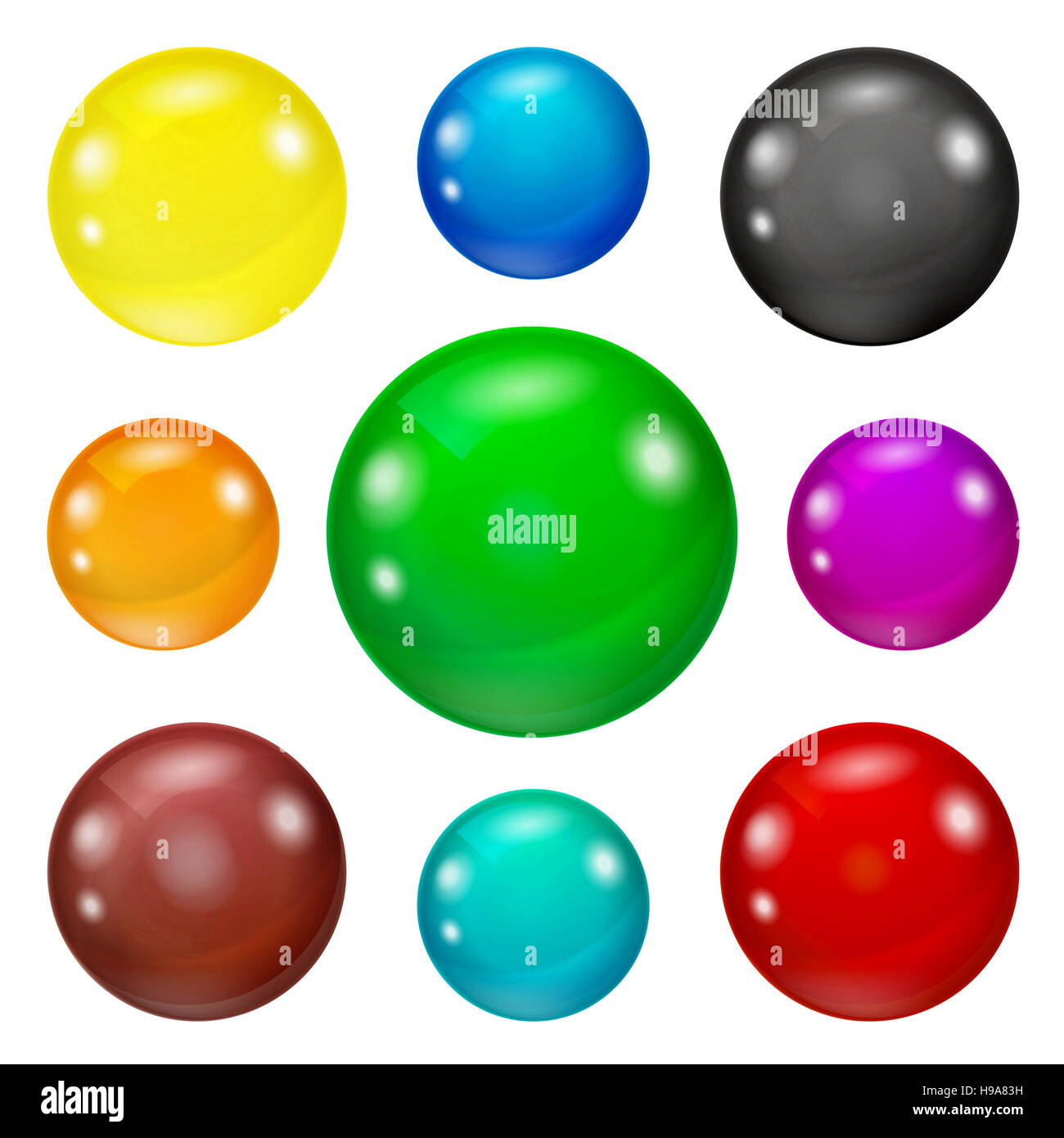 3d christmas balls set Cut Out Stock Images & Pictures - Alamy