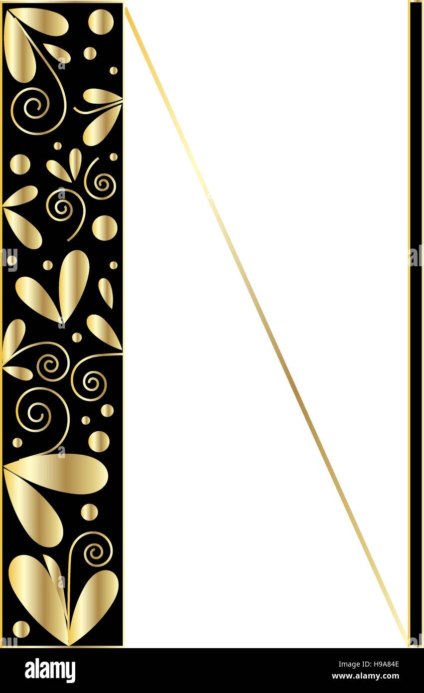 Decorative letter shape. Font type N Stock Vector Image & Art - Alamy