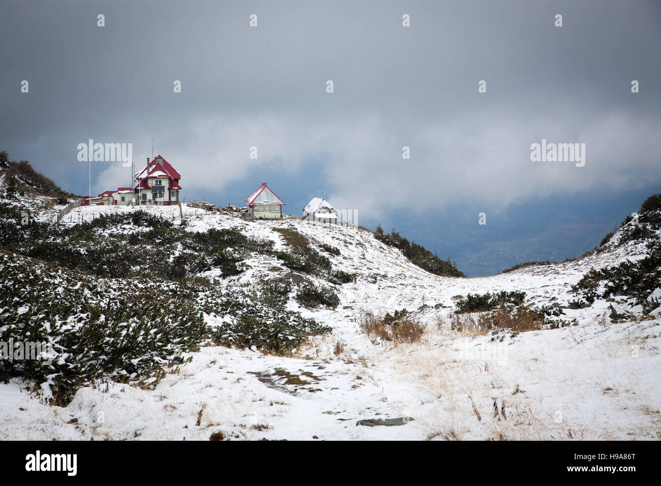 Rodna Mountains in early winter, Transylvania - Romania Stock Photo - Alamy