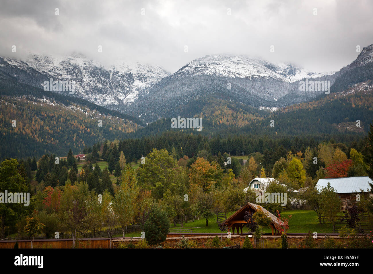 Rodna Mountains in early winter, Transylvania - Romania Stock Photo - Alamy