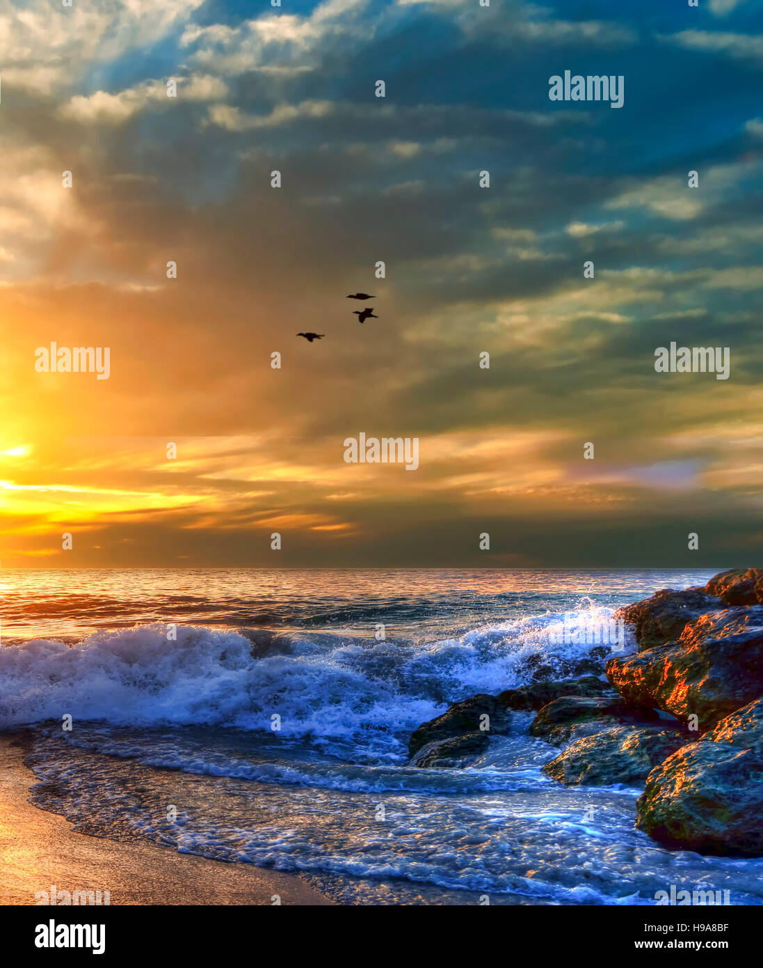 Sunset coast Perth Western Australia Stock Photo - Alamy