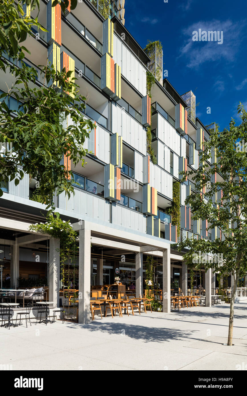 Architecture along the foreshore area at Barangaroo South, Sydney Stock ...