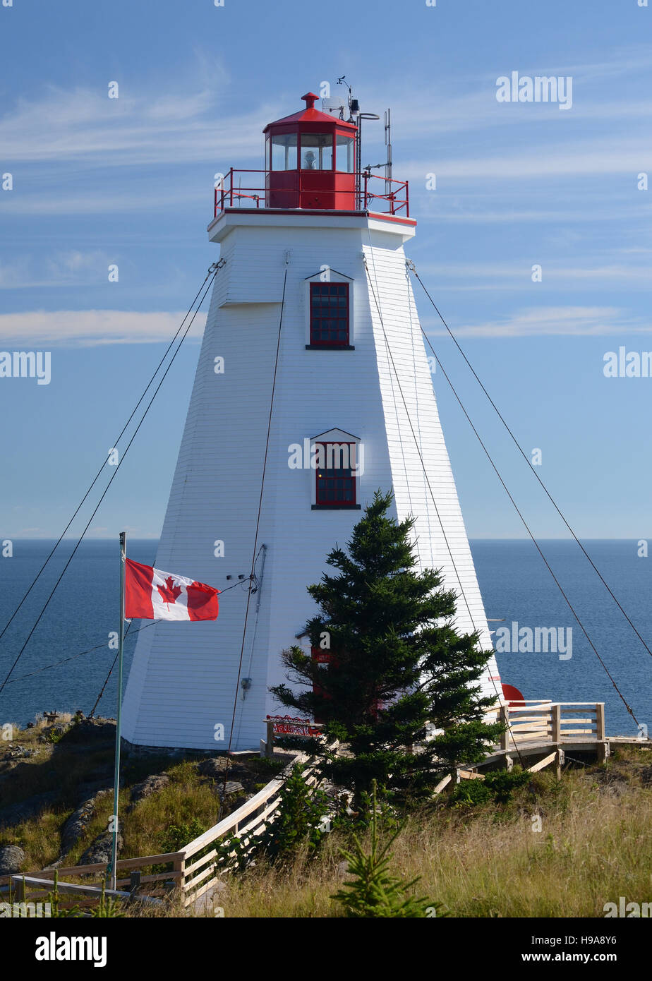 Swallowtail Lighthouse, Grand Manan Island, New Brunswick Stock Photo ...