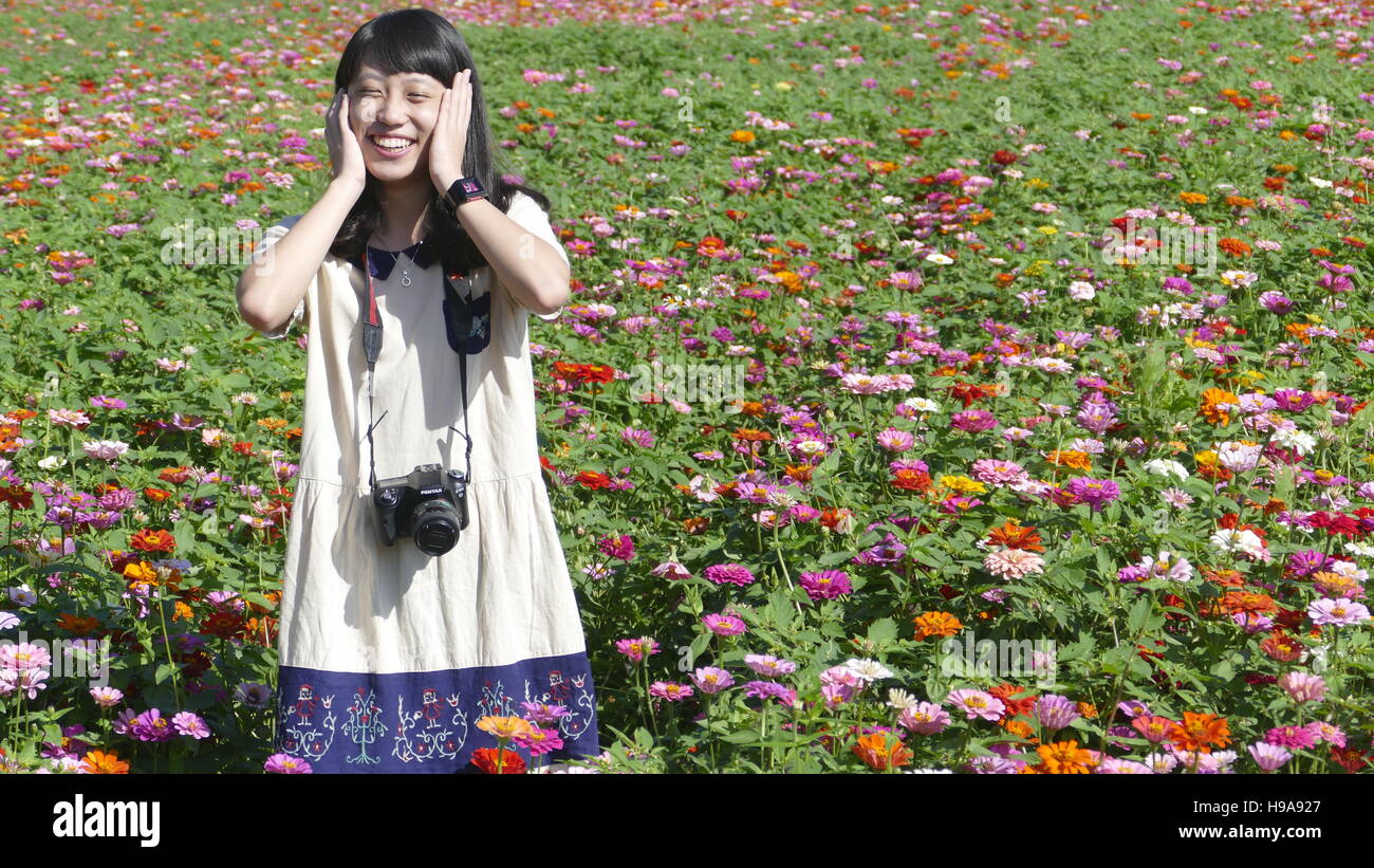 The flower garden with very nice weather for background Stock Photo - Alamy
