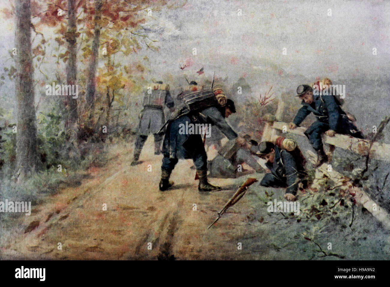 Flanking the Enemy during the USA Civil War Stock Photo - Alamy