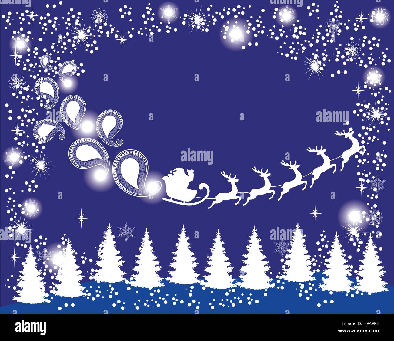vector illustration of Santa Claus Christmas background Stock Vector ...