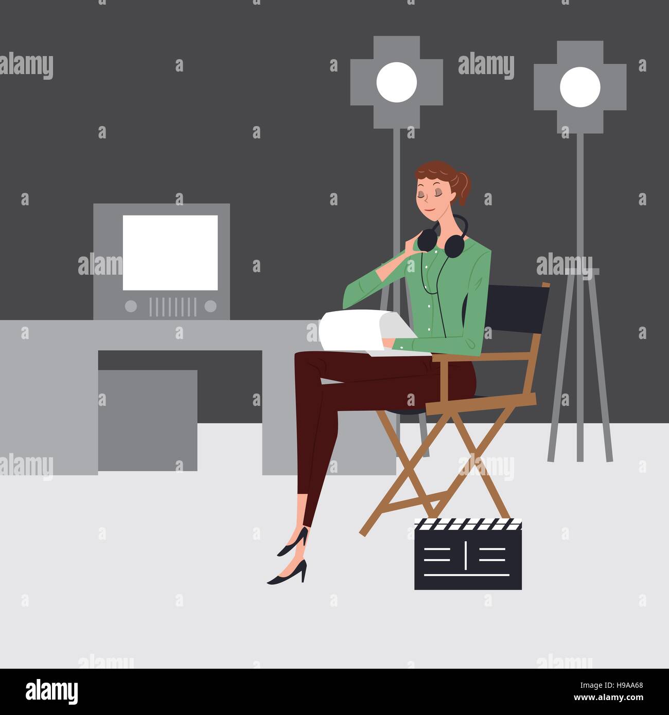 Woman director Stock Vector Images - Alamy