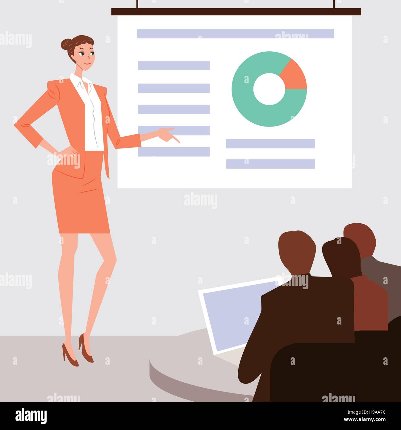 Woman explain Stock Vector Images - Alamy