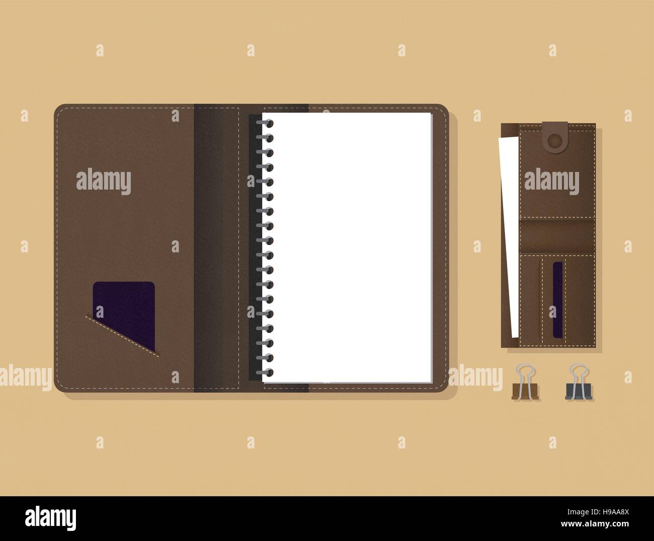 Vintage desk items Stock Vector Images - Alamy