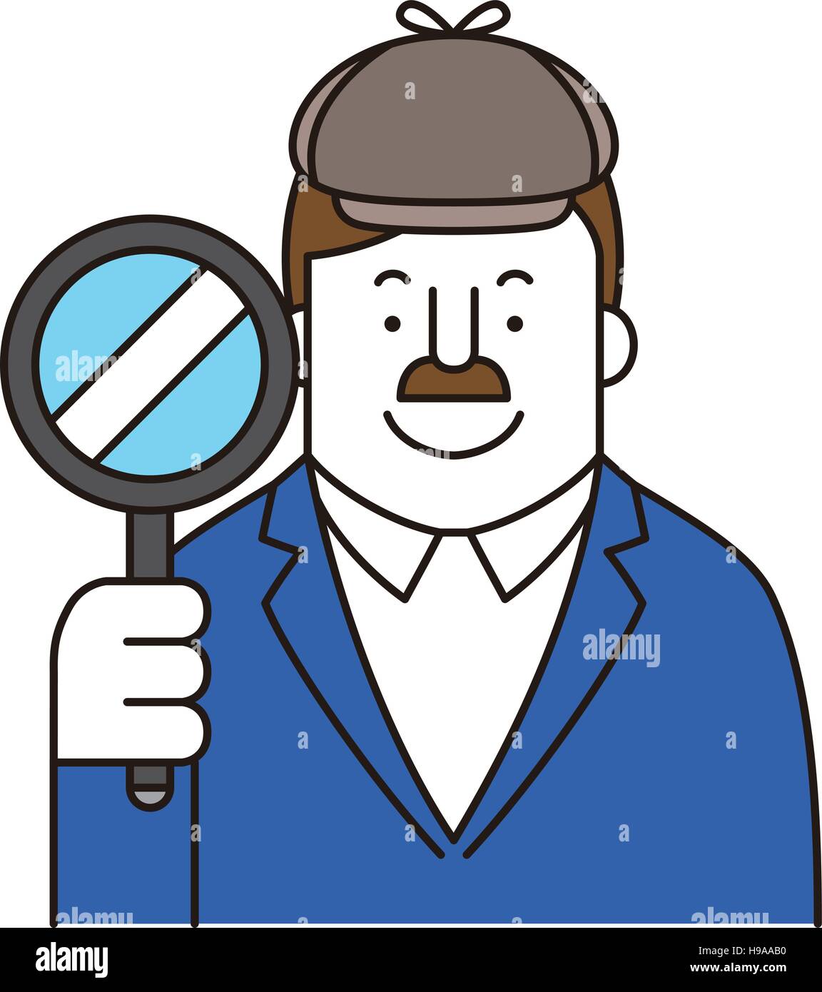 Illustration detective Stock Vector Images - Alamy