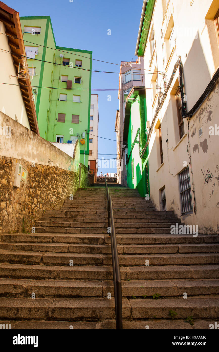 View of colorful buildings in Santander. Spain Stock Photo - Alamy