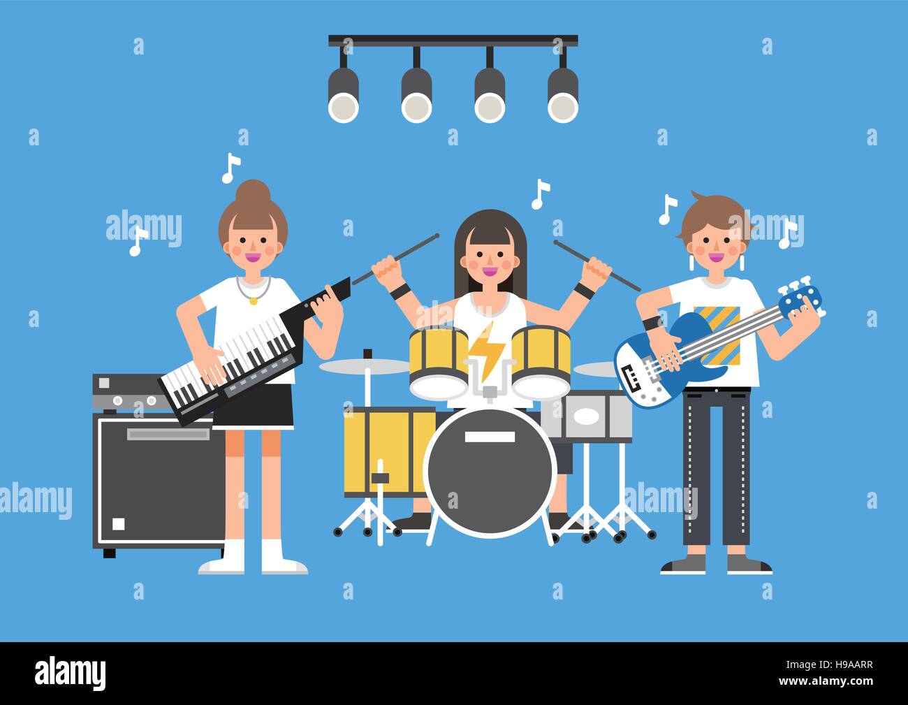 Bands performance Stock Vector Images - Alamy