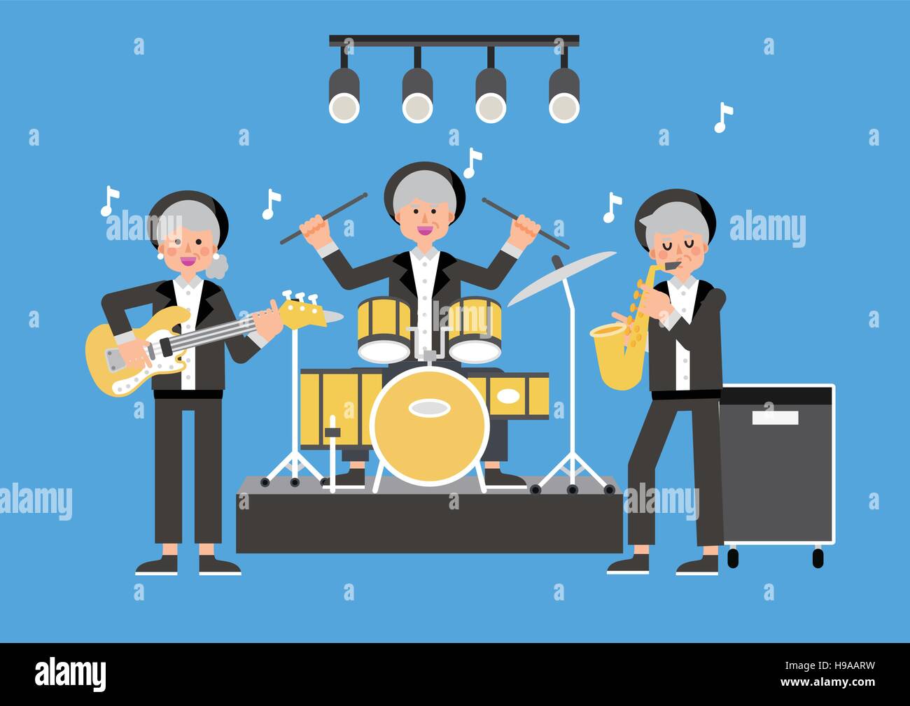 Bands performance Stock Vector Images - Alamy