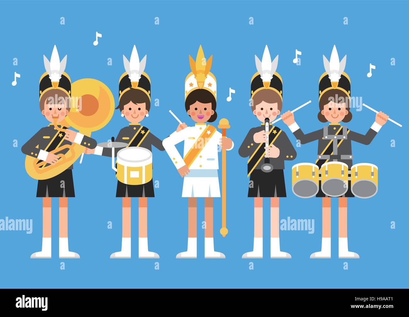 Bands performance Stock Vector Images - Alamy