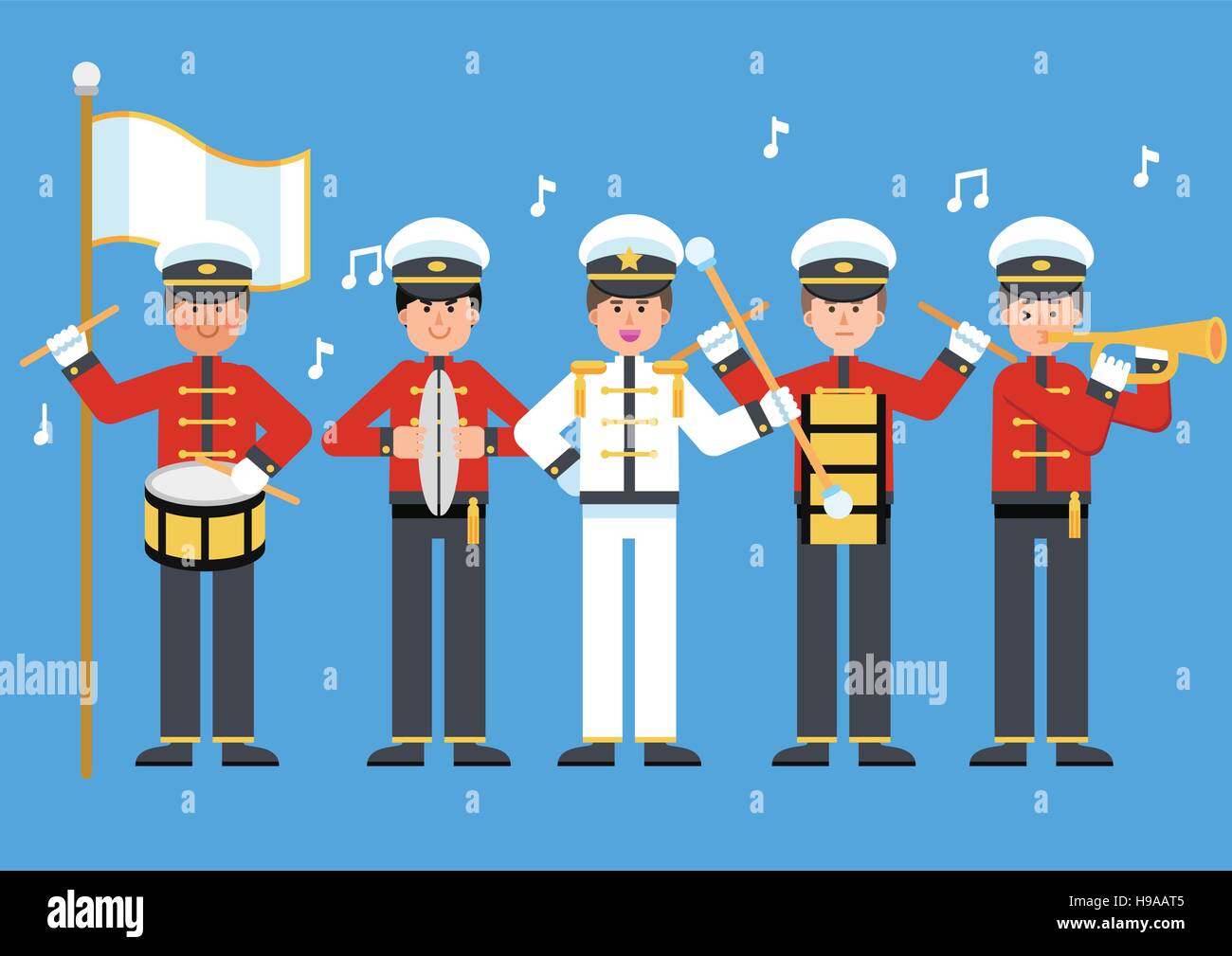 Parade of bands Stock Vector Images - Alamy