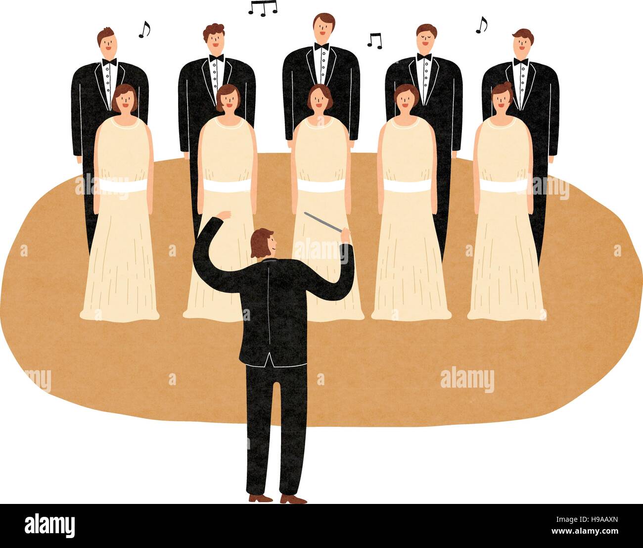 Conducting choir Stock Vector Images - Alamy