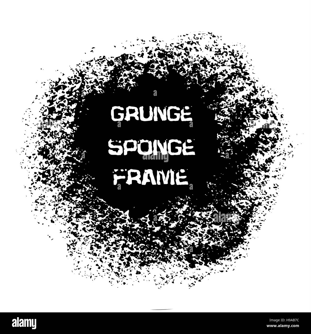 Grunge white sponge frame. Textured vector background Stock Vector ...
