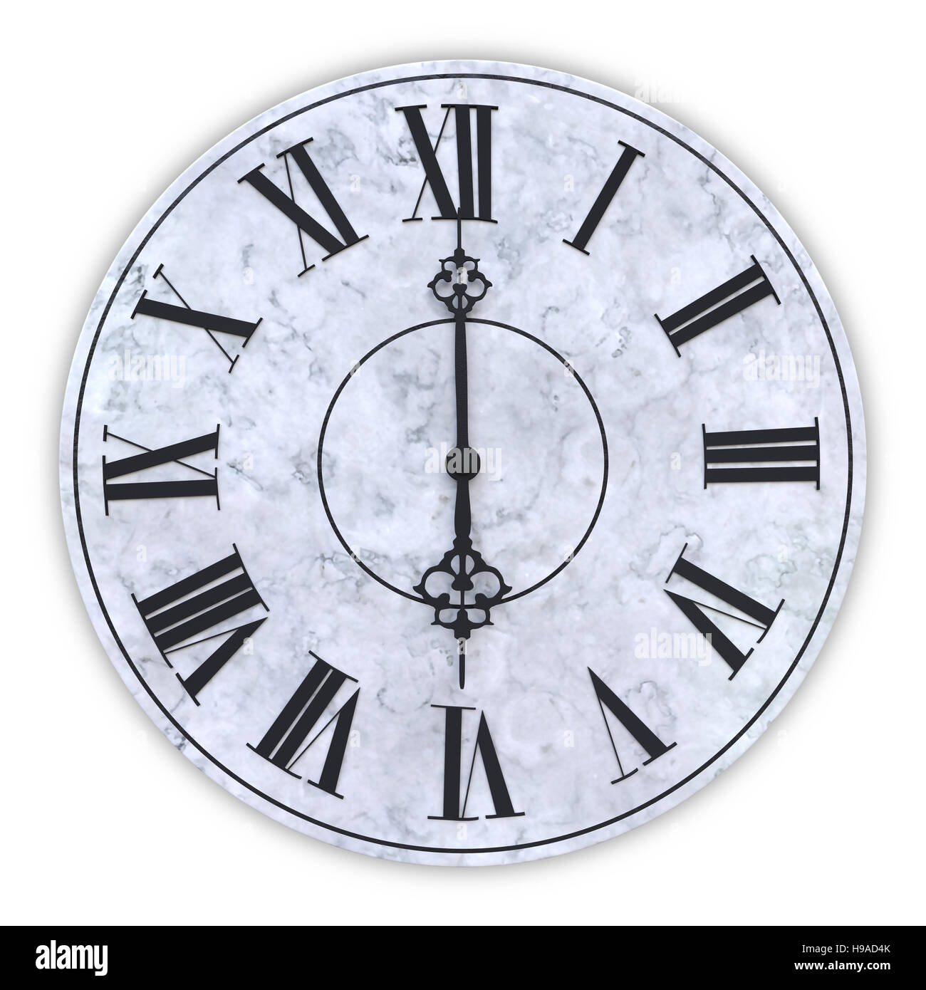 Clock face showing time six hi-res stock photography and images - Alamy