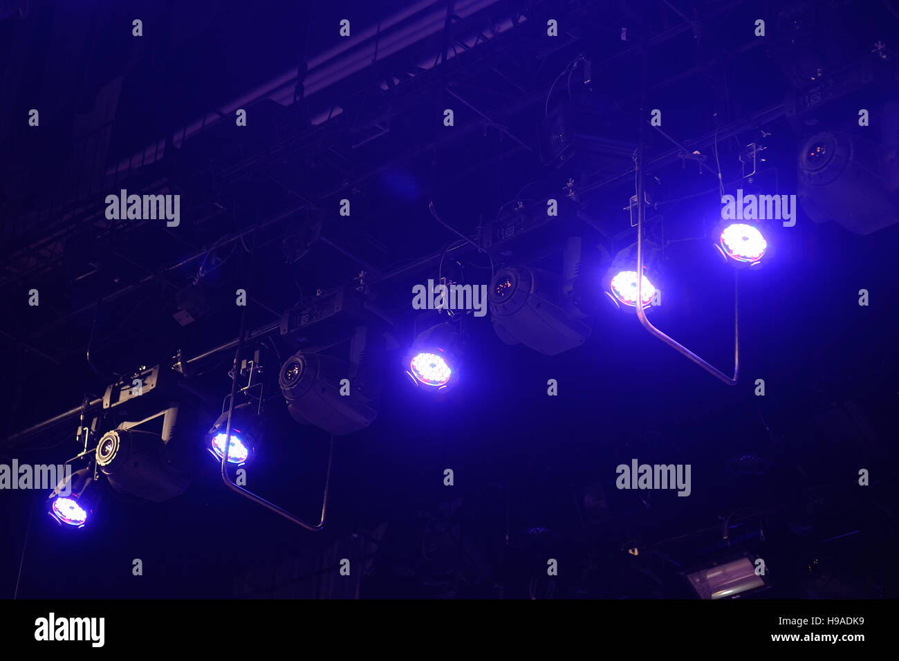 rays of spotlights at a concert Stock Photo - Alamy