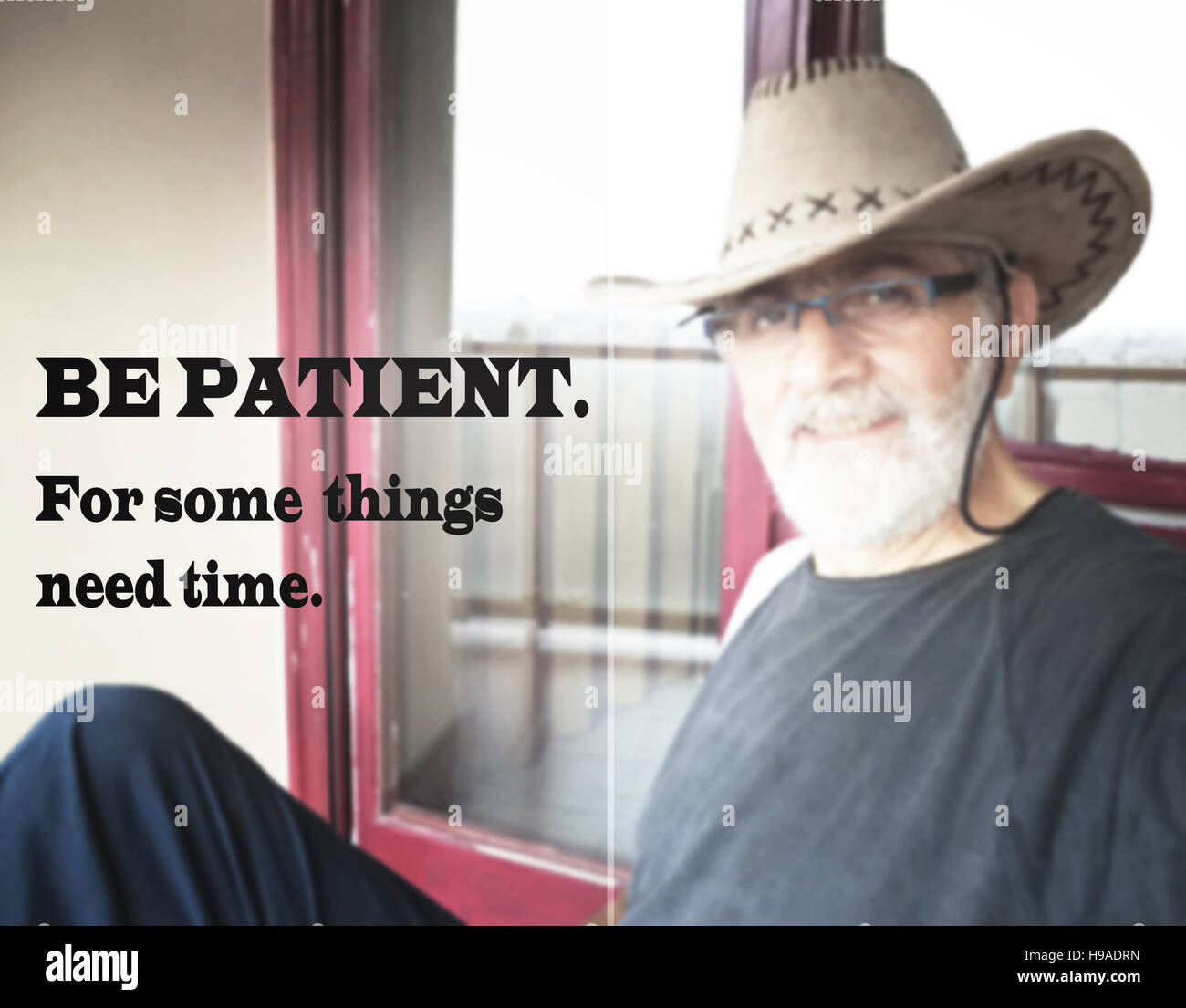 Be patient. For some things need time. Background, patient man ...
