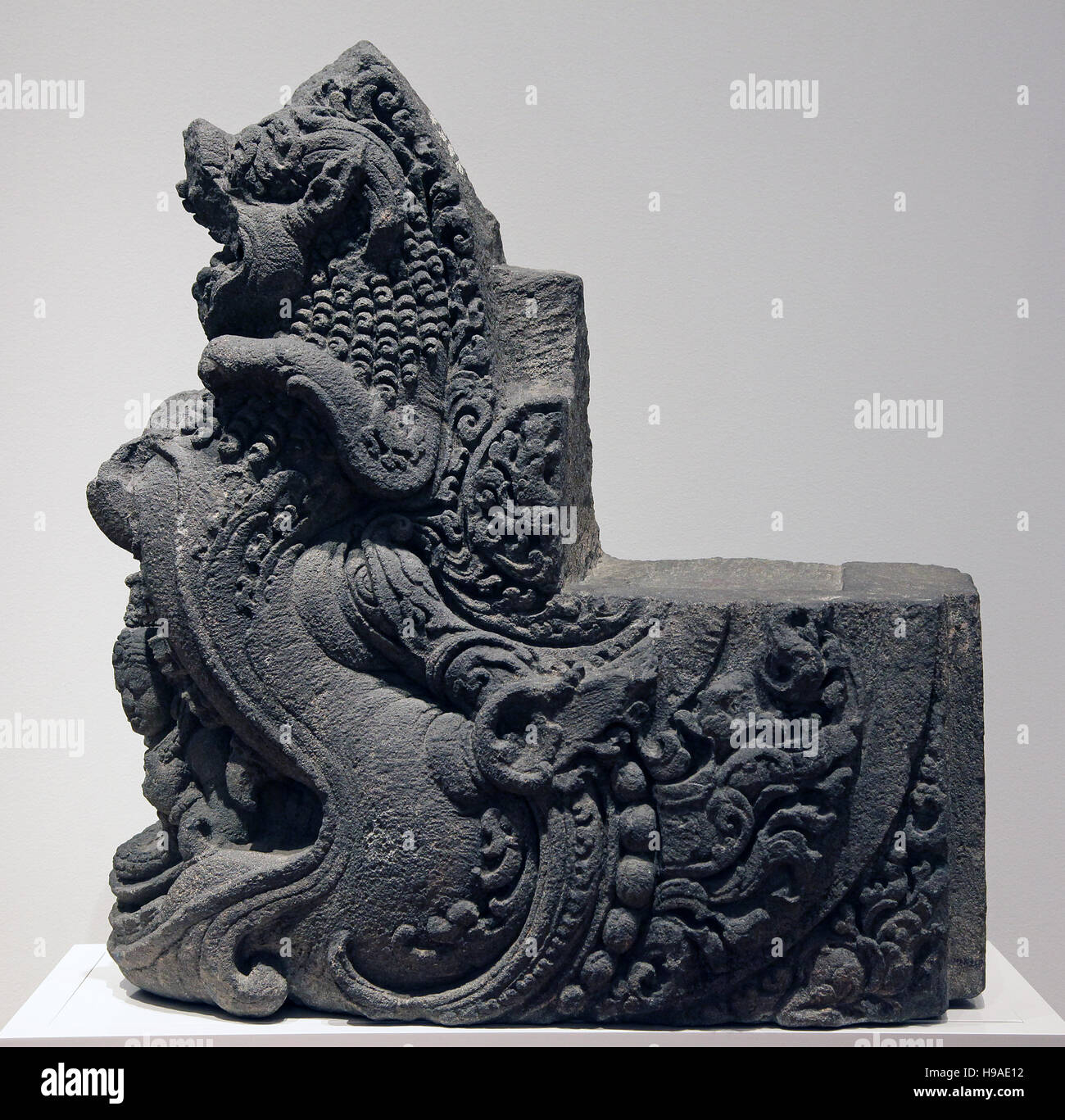 Mythical beast Makara Indonesia 9th century central Java Stock Photo ...