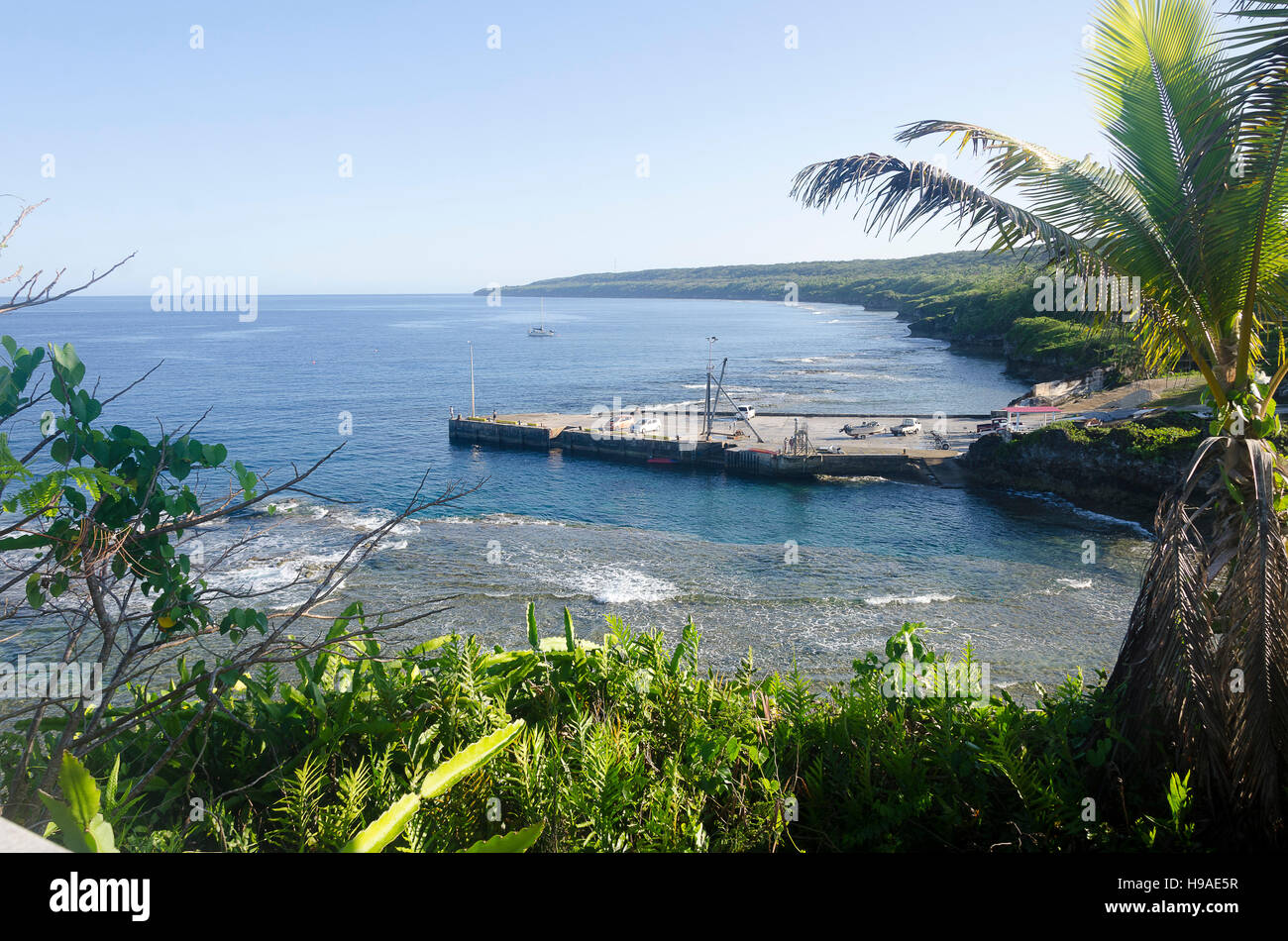 Sir Robert's Wharf, Alofi, Niue, South Pacific, Oceania Stock Photo - Alamy