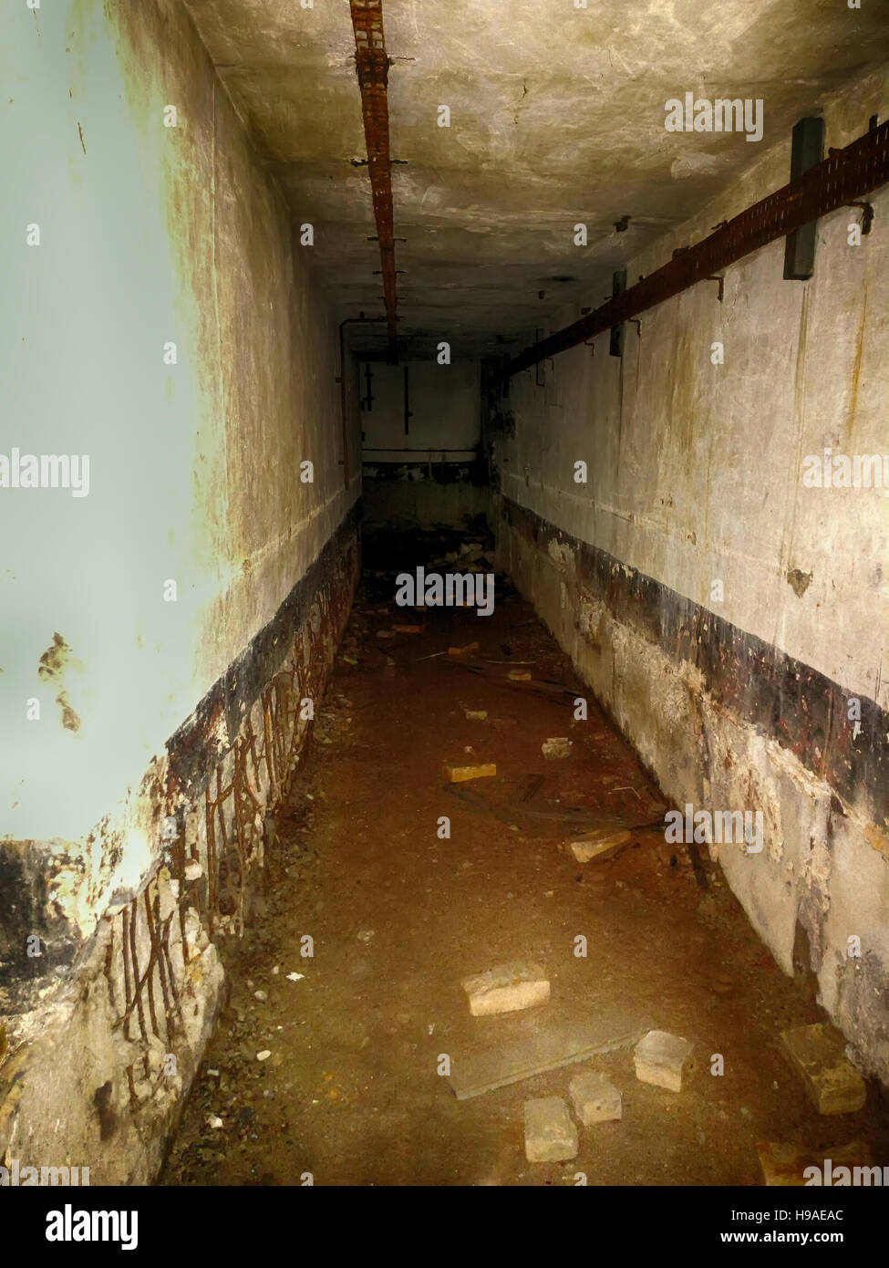 Military tourism and video Wargame. Underground military bunker from ...