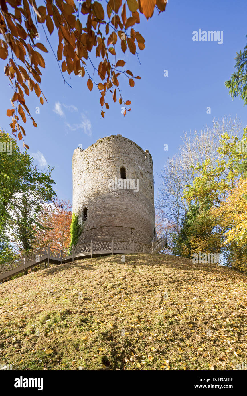 Bronllys Castle a mid 12th century stone keep in the village of ...