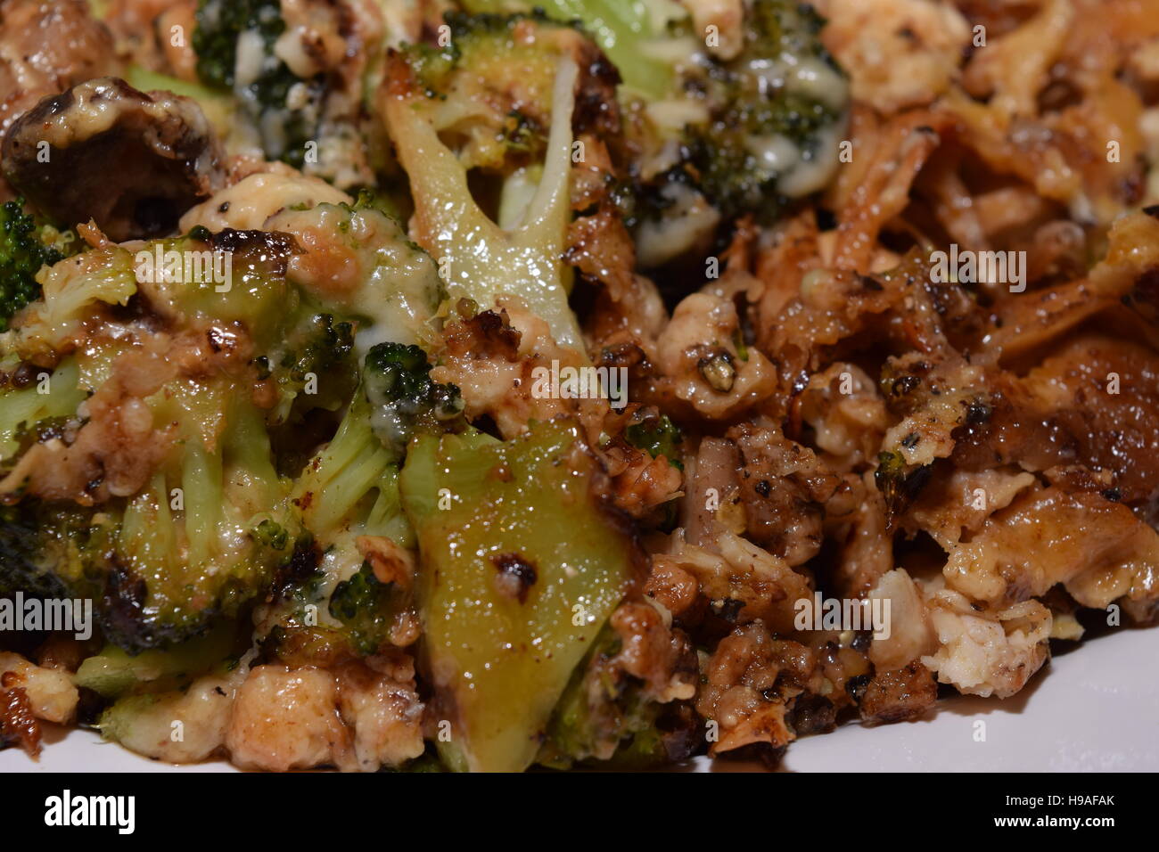 Succulent white rice with chicken stew Stock Photo - Alamy