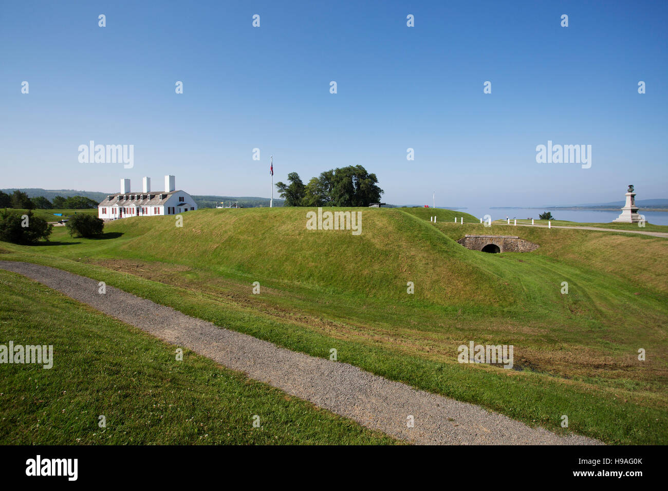 Earthworks at Fort Anne in Annapolis Royal, Nova Scotia, Canada. The ...