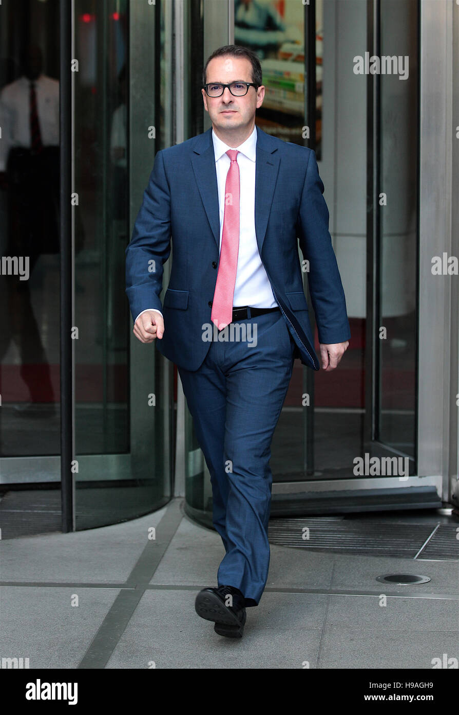 Owen Smith MP attends the Andrew Marr show at the BBC studios in London ...