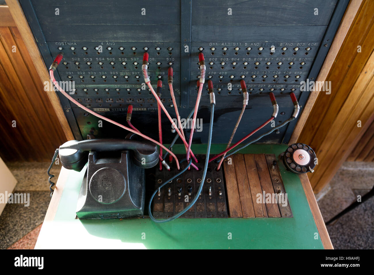 Dashboard of an old telephone switchboard Stock Photo - Alamy